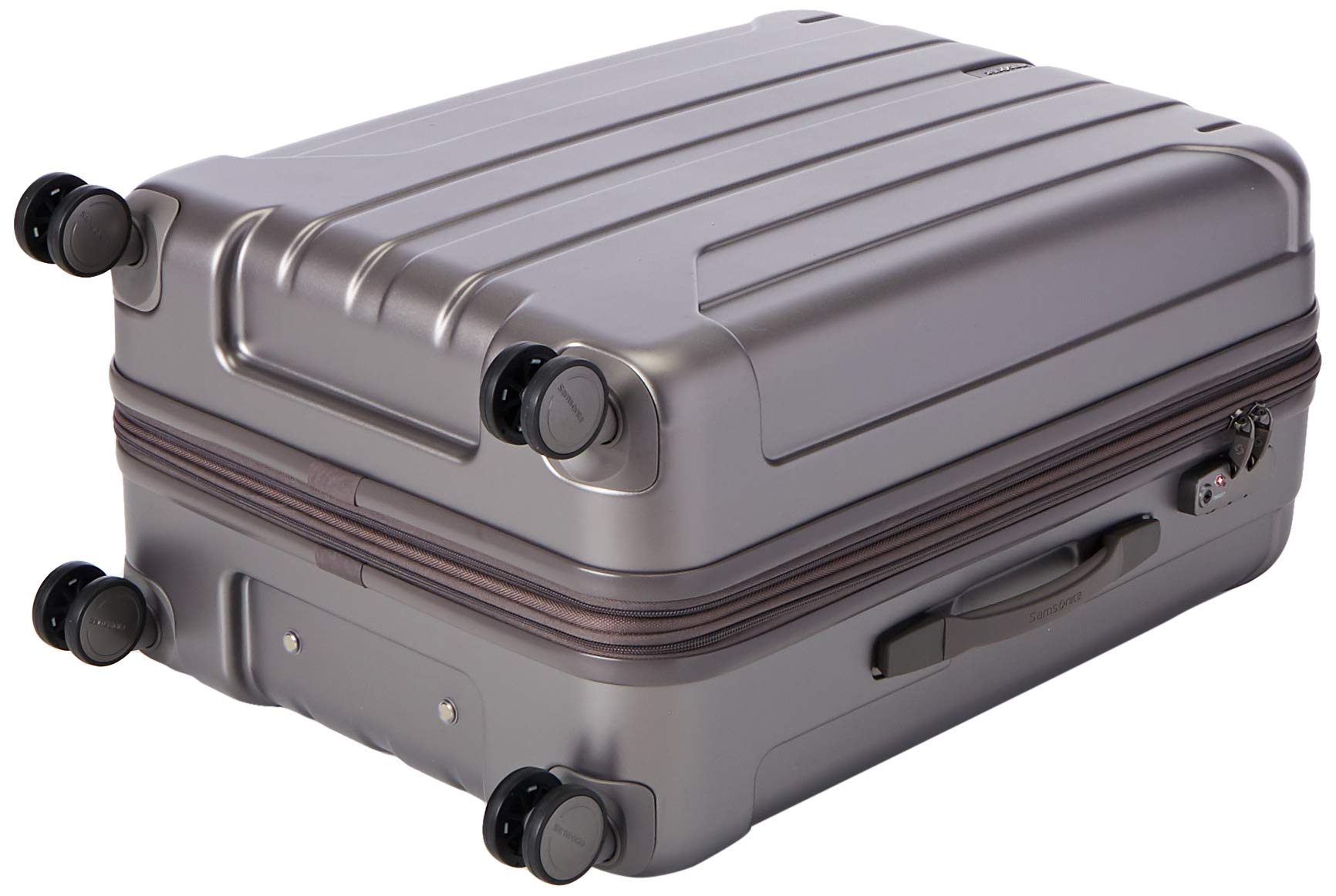 Samsonite Near Spinner 66/24 exp Unisex Medium Silver Polypropylene Luggage Bag TSA Approved AY8055002