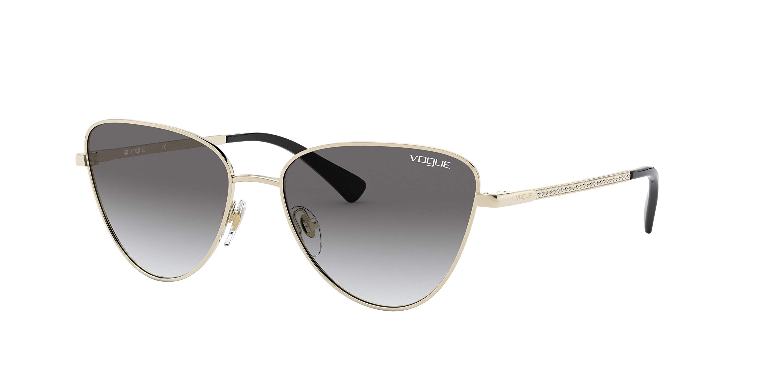 Vogue Eyewear Women's VO4145SB Round Sunglasses, Silver/Dark Violet, 54 mm