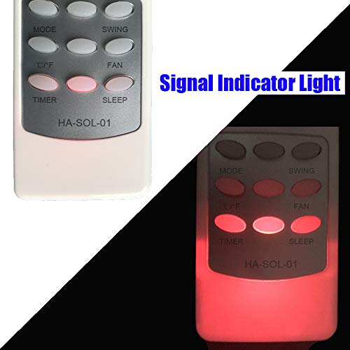 YING RAY HA-SOL-01 Replacement for Soleus Air Portable Air Conditioner Remote Control PE2-09R-32 PE2-07R PE2-09R PE2-08R-62 PE2-10R-32 PE2-08R PE2-10R PH1-14R-03 KY-36 PH1-12R-03 KY-34 PH1-10R-03