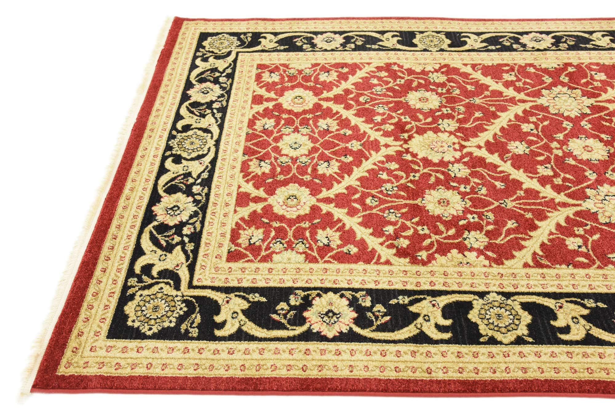 Unique Loom Edinburgh Collection Oriental Traditional French Country Red Area Rug (5' 0 x 8' 0)