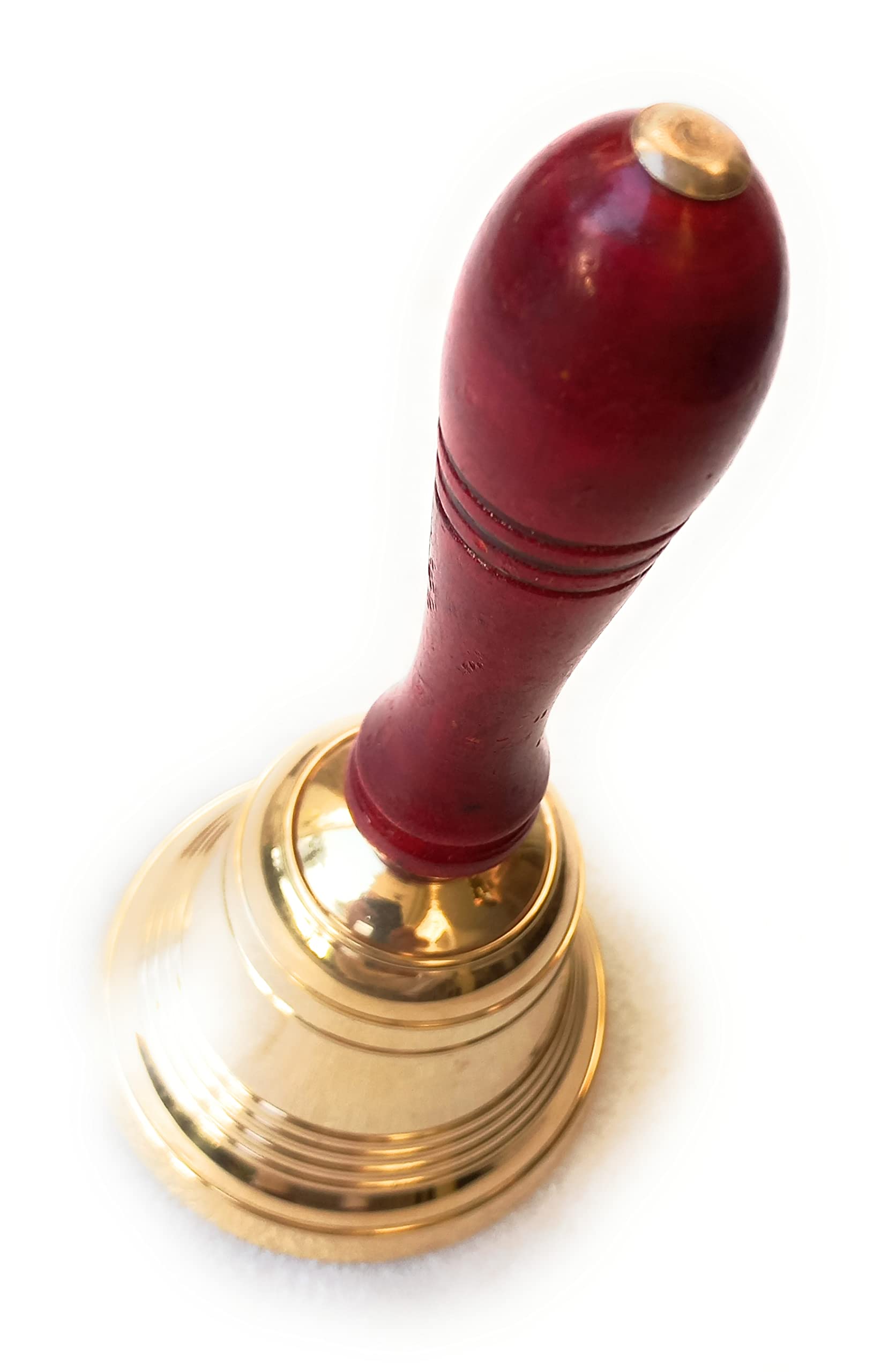 Solid Brass Bell - Hand Bell - Ship Dinner Call Bell School Table Bell W wood Handle - Wedding Bell Gifts