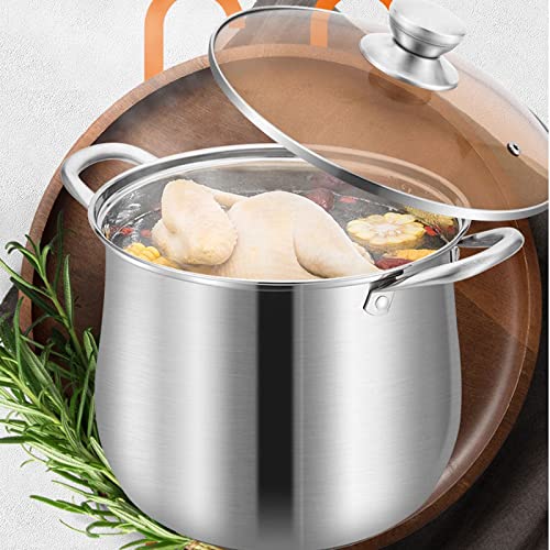 TAKESH Soup Pot Household Stainless Steel Soup Pot, Extra-high with Double Bottom and Thick Stew Pot Cookware Kitchen Pots Hot Pot