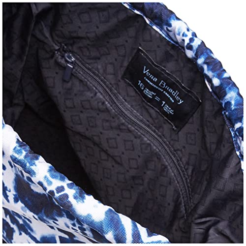 Vera Bradley Women's Recycled Lighten Up Reactive Deluxe Drawstring Backsack Backpack, Island Tie-Dye, One Size