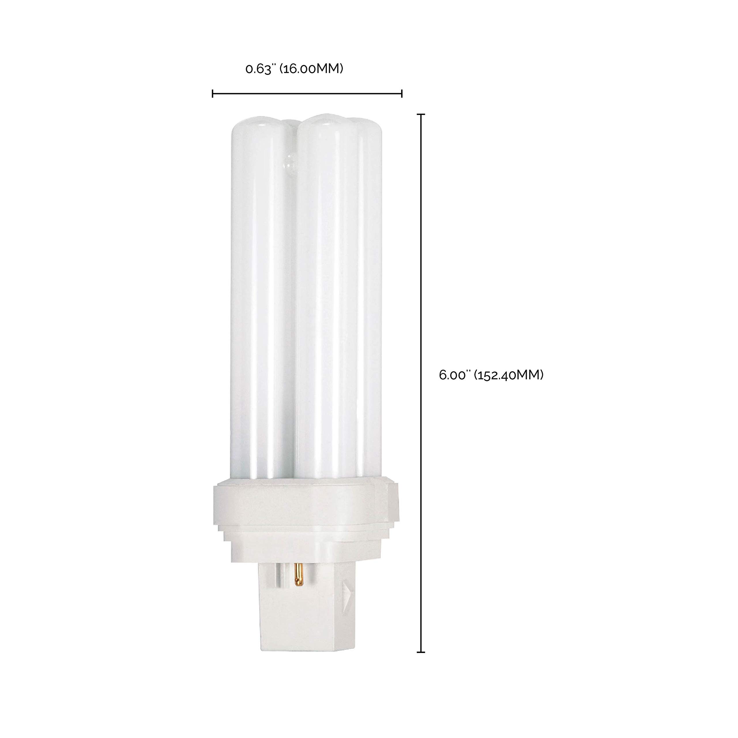 Satco S6020 2700K 22-Watt GX32D-2 Base T5 Quad 2-Pin Tube for Magnetic Ballasts, White
