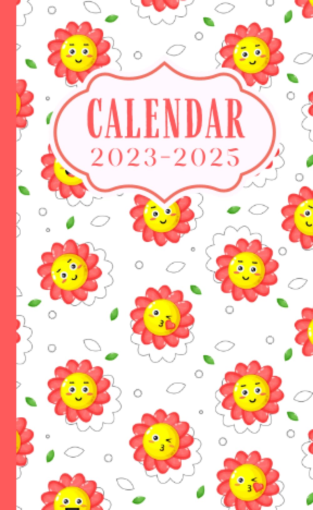Smiley Face Sunflowers Pocket Calendar 2023-2025 for Purse: Small Size Monthly Pocket Planner for Purse - From September 2023 to December 2025 - ... - Important Dates / Password Keeper / Notes