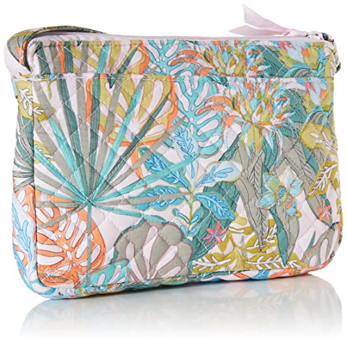 Vera Bradley Women's Cotton Little Hipster Crossbody Purse With RFID Protection, Rain Forest Canopy - Recycled Cotton, One Size