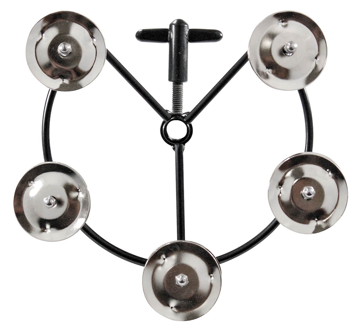 Tycoon Percussion Tambourine W/Steel Jingles Attahes to A Hi-Hat Stand (TBHHT-S)
