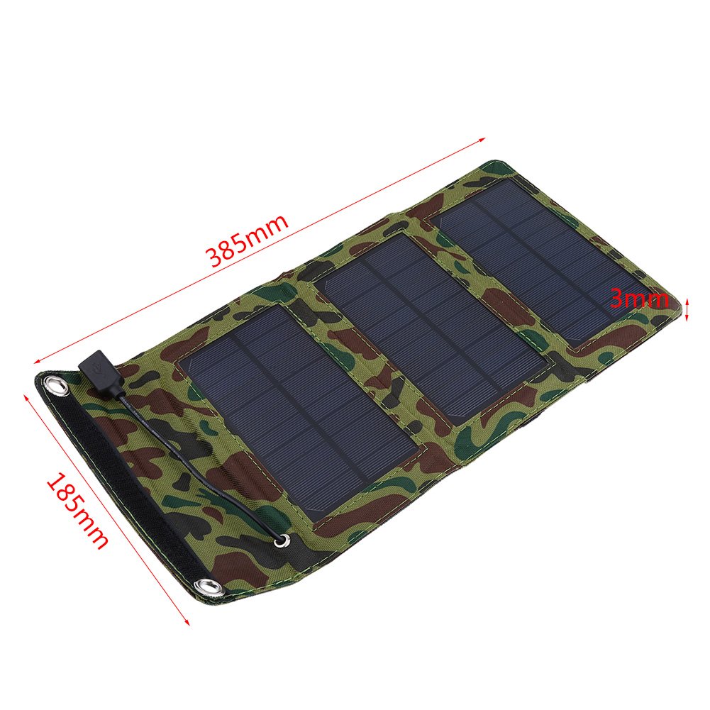 Solar Panel Charger Werpro 22×12×4 5w 5v Waterproof Foldable Portable Solar Panel Charger Outdoor Mobile Power Bank USB