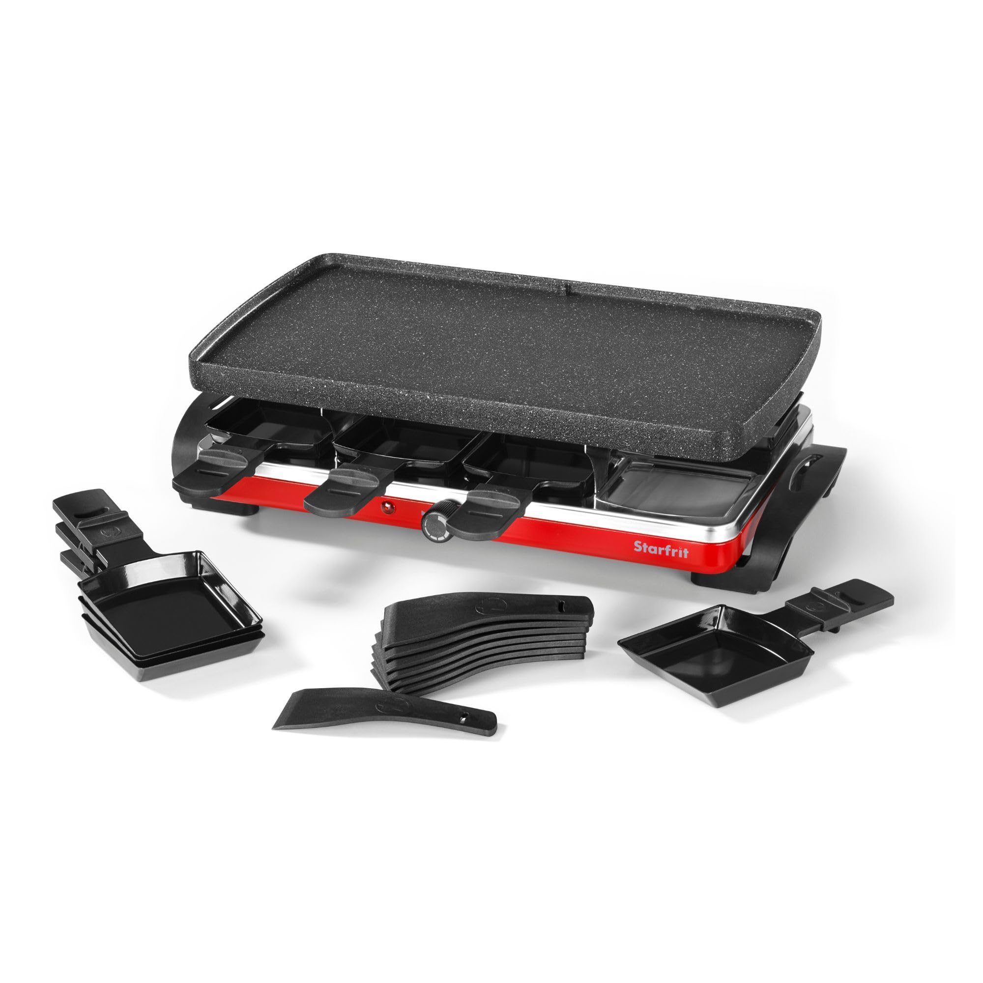 THE ROCK by Starfrit 024403-002-0000 Electric Raclette/Party Grill Set, Black