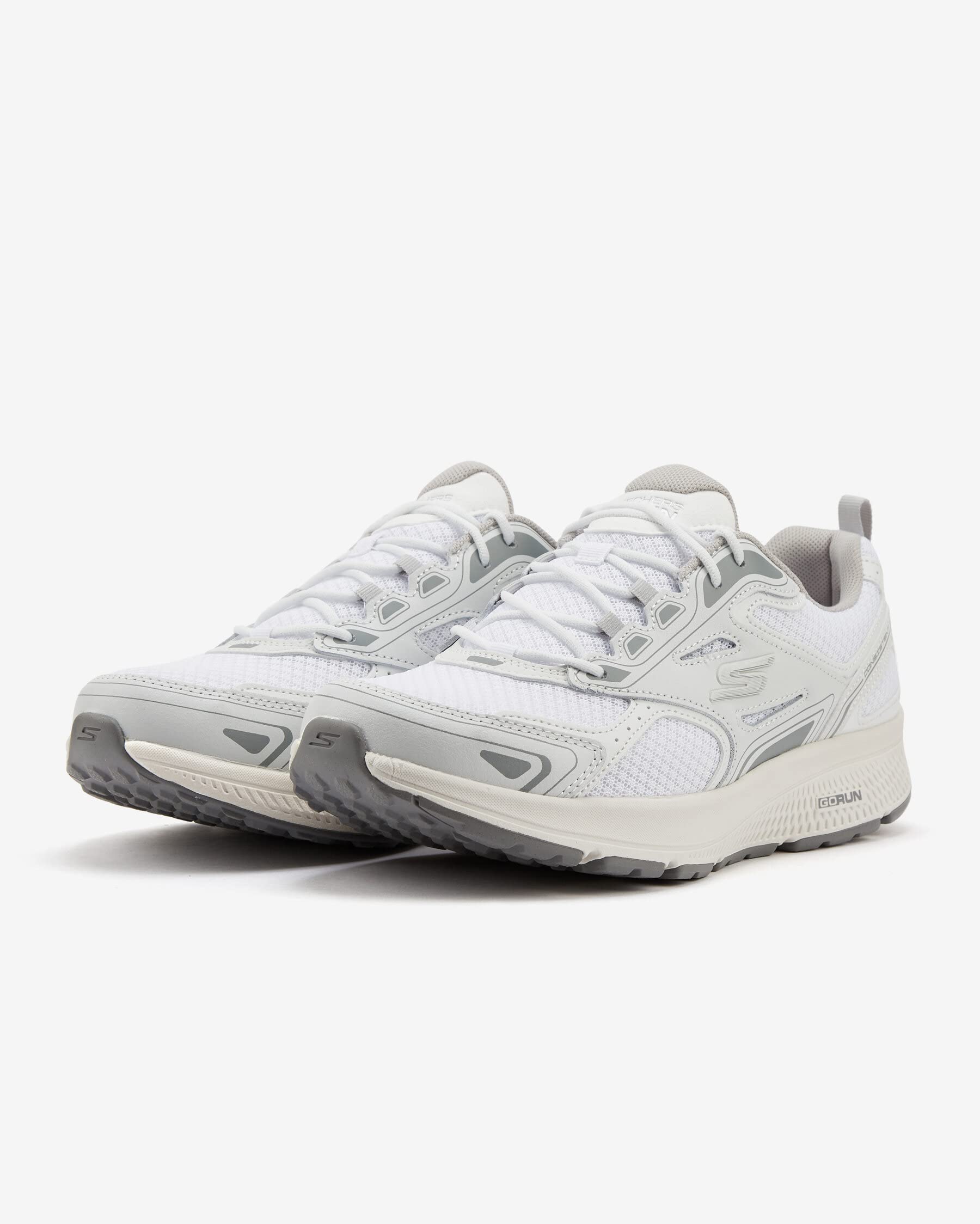 Skechers mens Gorun Consistent - Athletic Workout Running Walking Shoe With Air Cooled Foam Sneaker, White/Grey, 9.5 US