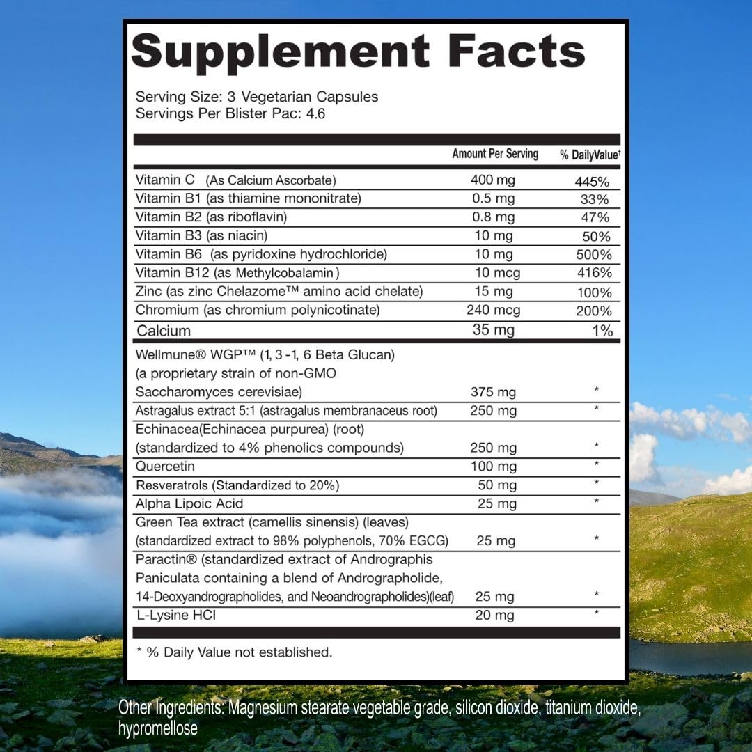 ScimeraMD® Scimune Immune Support Vitamin Supplement with Zinc, Quercetin, Vitamin C, Echinacea, and Wellmune®, 14 CT