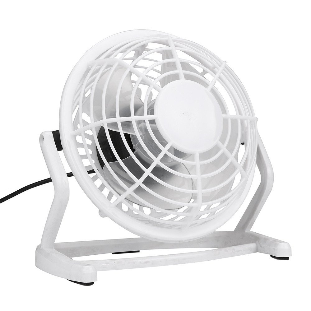 Wffo Notebook Laptop Computer Portable Super Mute PC USB Cooler Desk Mini Fan New (White)