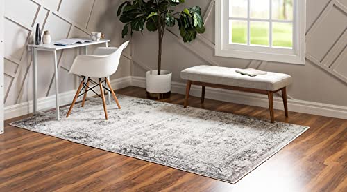 Unique Loom Sofia Collection Area Rug - Casino (4' 1" x 6' 1" Rectangle, Gray/ Beige)