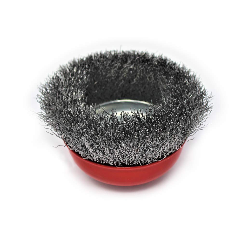 Toolman Knotted Cup Brush Universal Fit 4" For Grinders Twist Knotted works with DeWalt Makita Ryobi SKILL Bosch 4XTH003