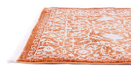 Unique Loom Traditional Classic Intricate Design with Distressed Vintage Detail, Area Rug, 2' 7 x 10' 0 Runner, Terracotta/Ivory