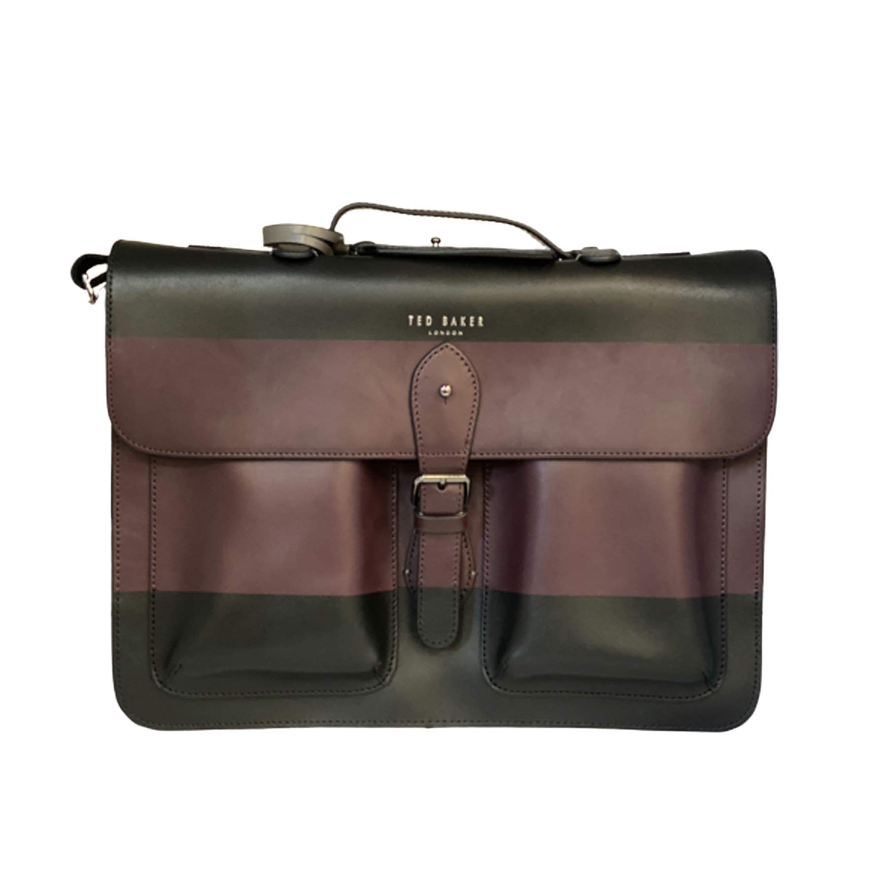Ted Baker Print Color Block Satchel Bag (Black)