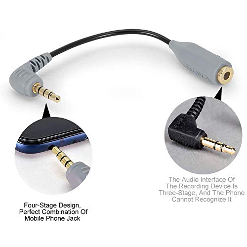 ULBRE TRS to TRRS Adapter 3.5mm Microphone Audio Adapter Cable for iPhone Android Smartphones and Tablets