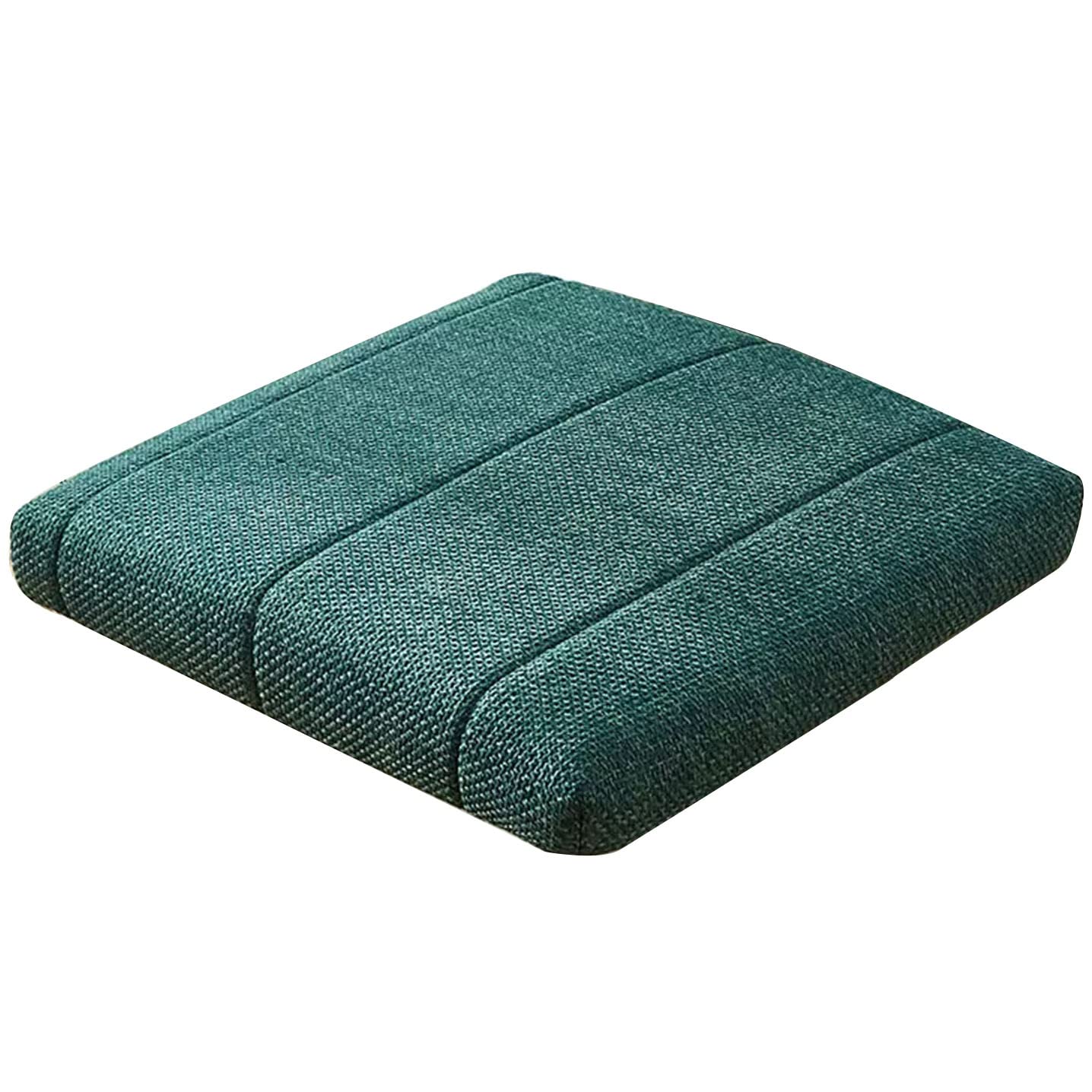 ZTGL Indoor Kitchen Chair Pads/Dining Room Chair Cushions 16"X16" Square Thicken Chair Pad,Density Sponge Filling, Comfortable Soft Pain Relief Office Chair Cushion with Ties,Dark Green,40x40x6 cm