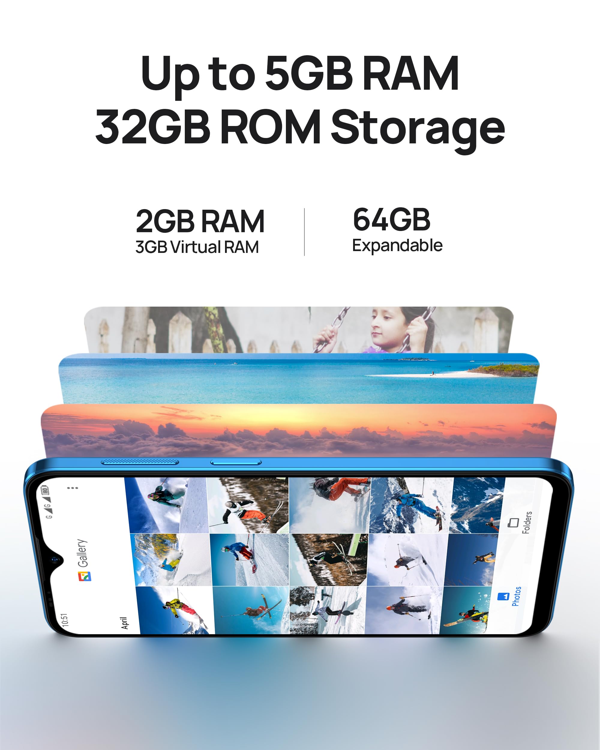 Ulefone Unlocked Smartphones, Note 15 Android 10, Dual Sim Unlocked Cell Phones, Dual Rear Camera, Triple Card Slots, 5.5" Waterdrop Full-Screen Phones, 2700mAh, US Version - Green