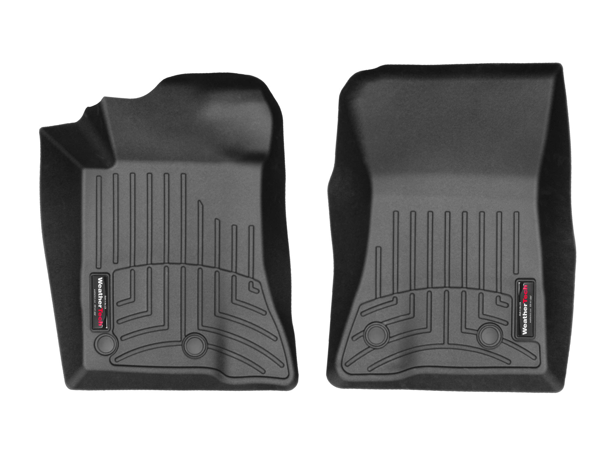 WeatherTech Custom Fit FloorLiners for Ford Mustang Shelby GT350R, Mustang Shelby GT500, Mustang, Mustang Mach 1, Mustang Shelby GT350-1st Row (446991), Black