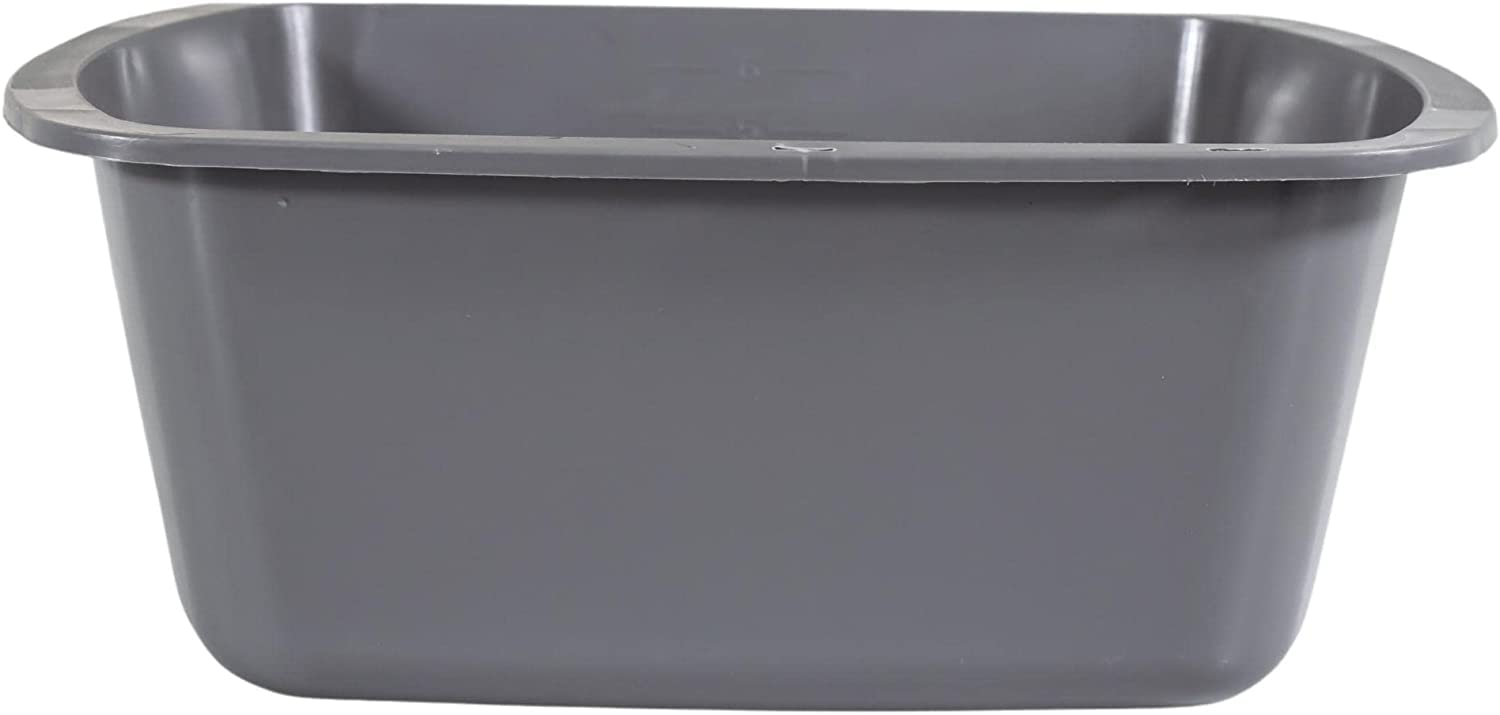 Wash Basins – Rectangular Plastic Hospital Bedside Soaking Tub [2 Pack] Small 7 Quart Graduated Bucket - Portable Washbasin for Washing, Cleaning, Foot Bath, Washing Dishes, Face Cleansing Bowl
