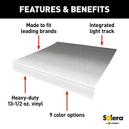 Solera Universal Vinyl Replacement Fabric for 14' RV Awning, For Awnings 10' - 21', Heavy-Duty 13.5-oz Vinyl - V000334373