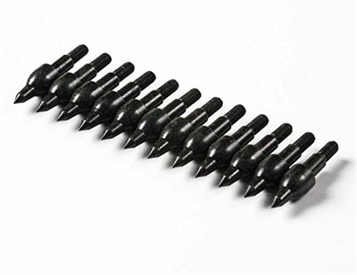 Wanty 12 PCS Screw in Archery Bullet Points for Arrows,Crossbows Practice Points for Crossbow Arrows,100 Grain Each (Black)