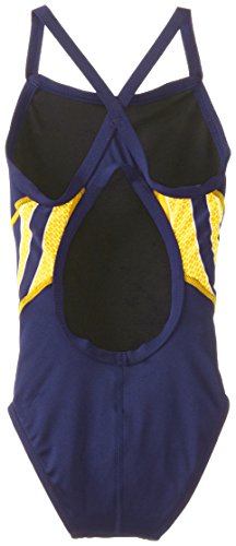 TYR SPORT Girl's Phoenix Splice Diamondfit Swimsuit, Navy/Gold, Size 24