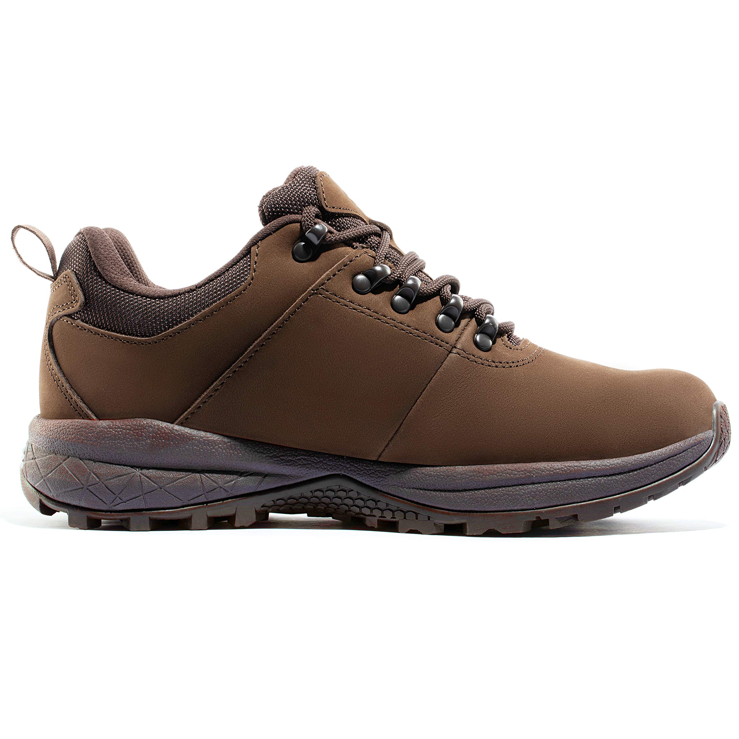 wantdo Women's Work Sneaker Low Cut Hiking Boots Hydroguard Waterproof Backpacking Shoe Brown 9 M US