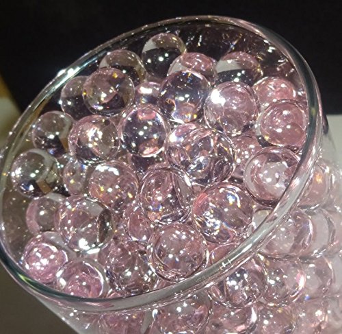water beads Translucent Pink Lemonade water absorbing & expanding vase filler decorations Store & release to reduce watering for lucky bamboo plants & flowers, Fresh & silk florals