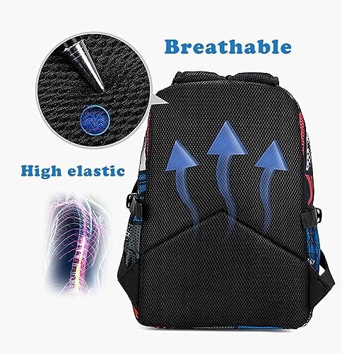 XKJFOTCY Shark Backpack for Boys, Fashion Multi-Functional Teens Bookbag, Laptop Backpack, Casual Daypack