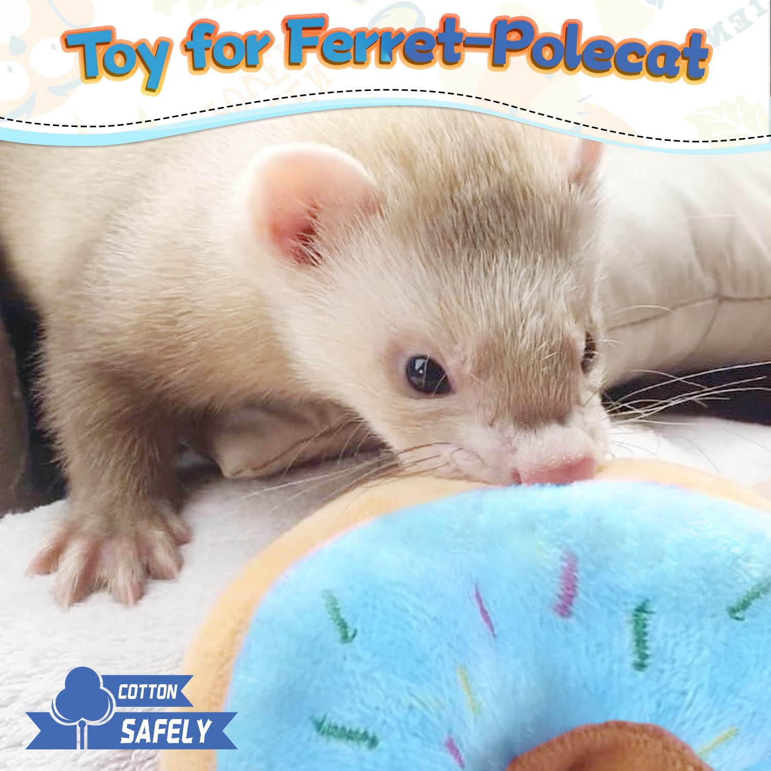 SIT ZIT 9 Pack Ferret Toys Interactive Colorful Balls | Ferret Supplies | Balls with Bell Inside Rubber Chewing Kicher Balls for Ferrets Cat to Play with