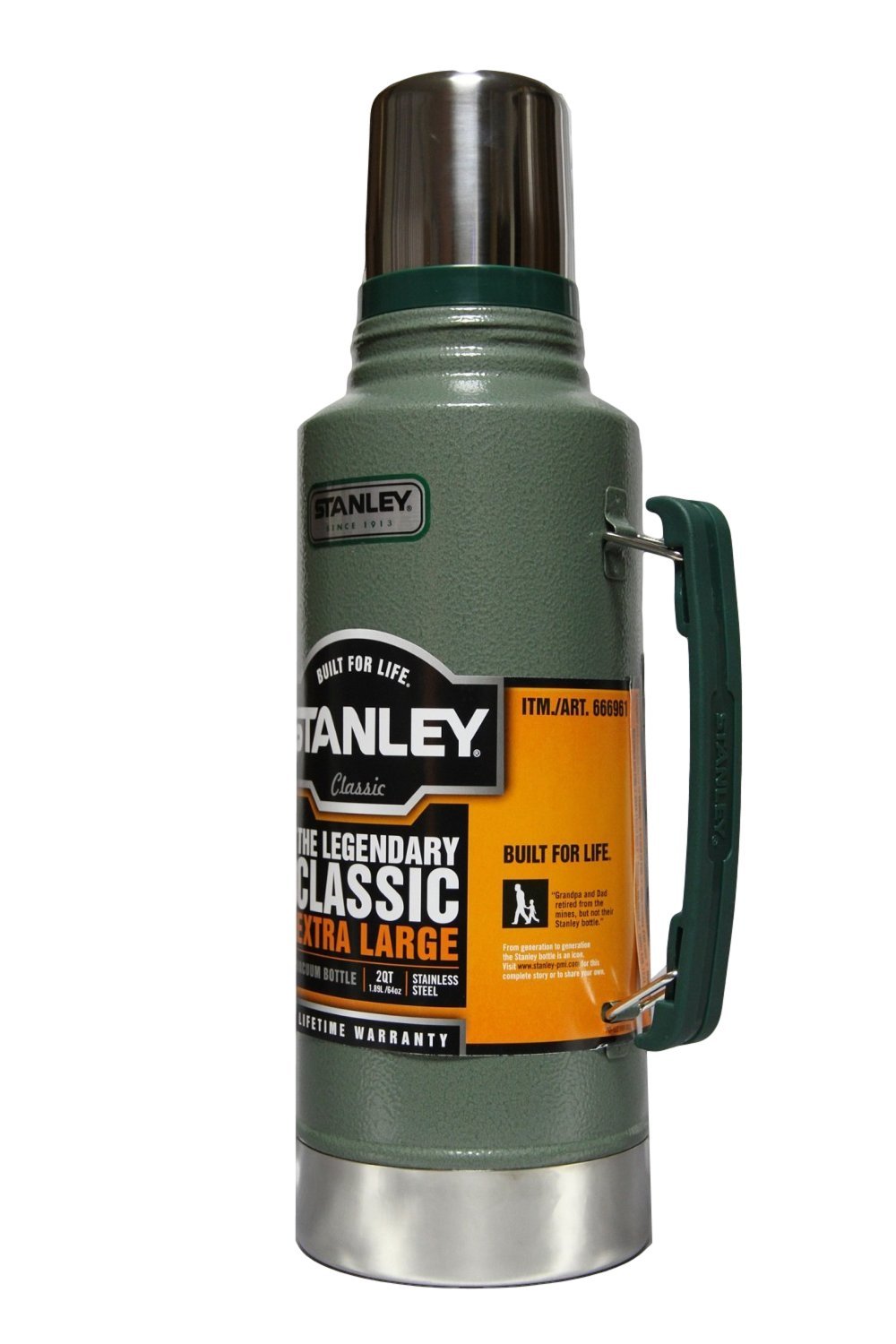 Stanley Classic the Legend Extra Large Vacuum Bottle 2 Qt Stainless Steel