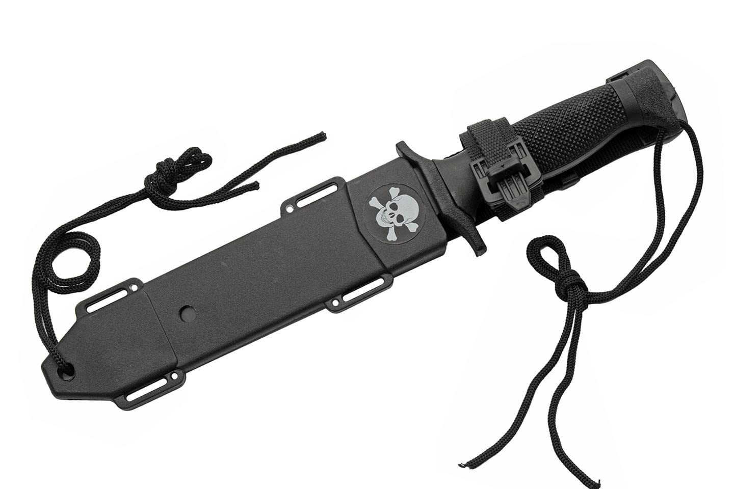 Skull Logo Bowie Stainless Steel Blade Abs Handle 12 inch EDC Hunting Knife