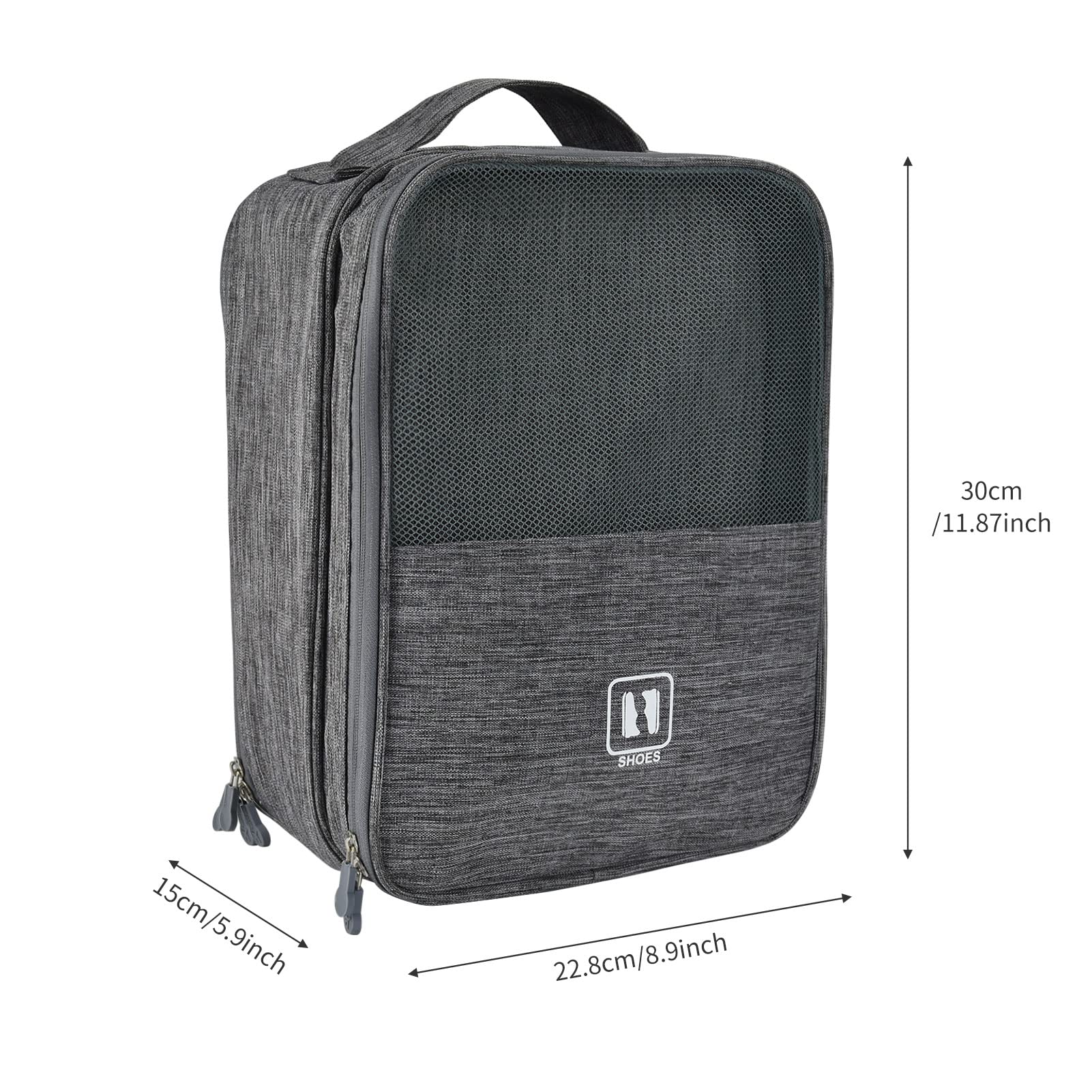 WISTOLL travel Shoe Bag ,Efficiently Pack 3 Pairs of Shoes - Waterproof, Portable, and Essential for Organized Suitcase Sorting.
