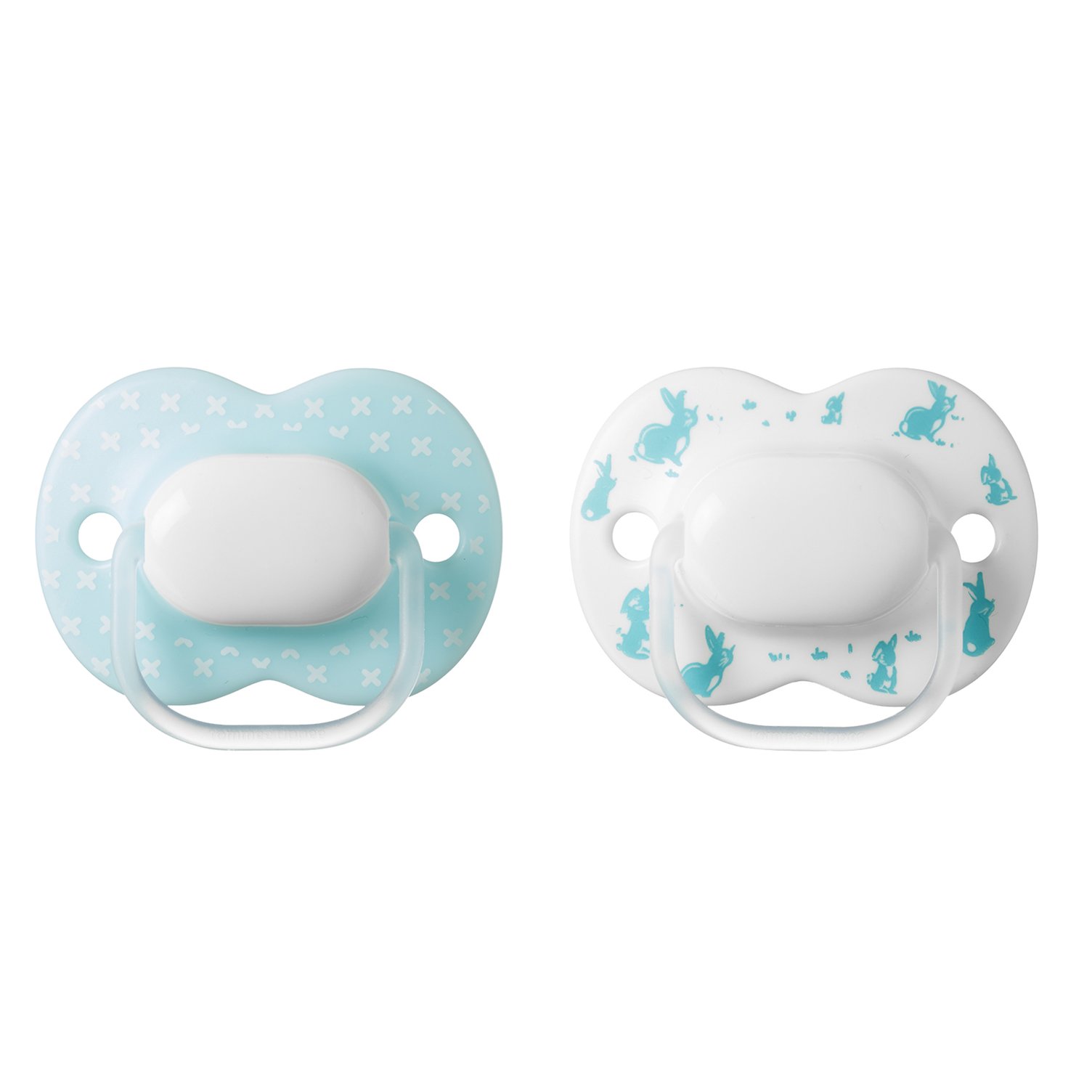 Tommee Tippee Little London Pacifiers, Symmetrical Design, BPA-Free Silicone Binkies, 0-6m, 2-Count