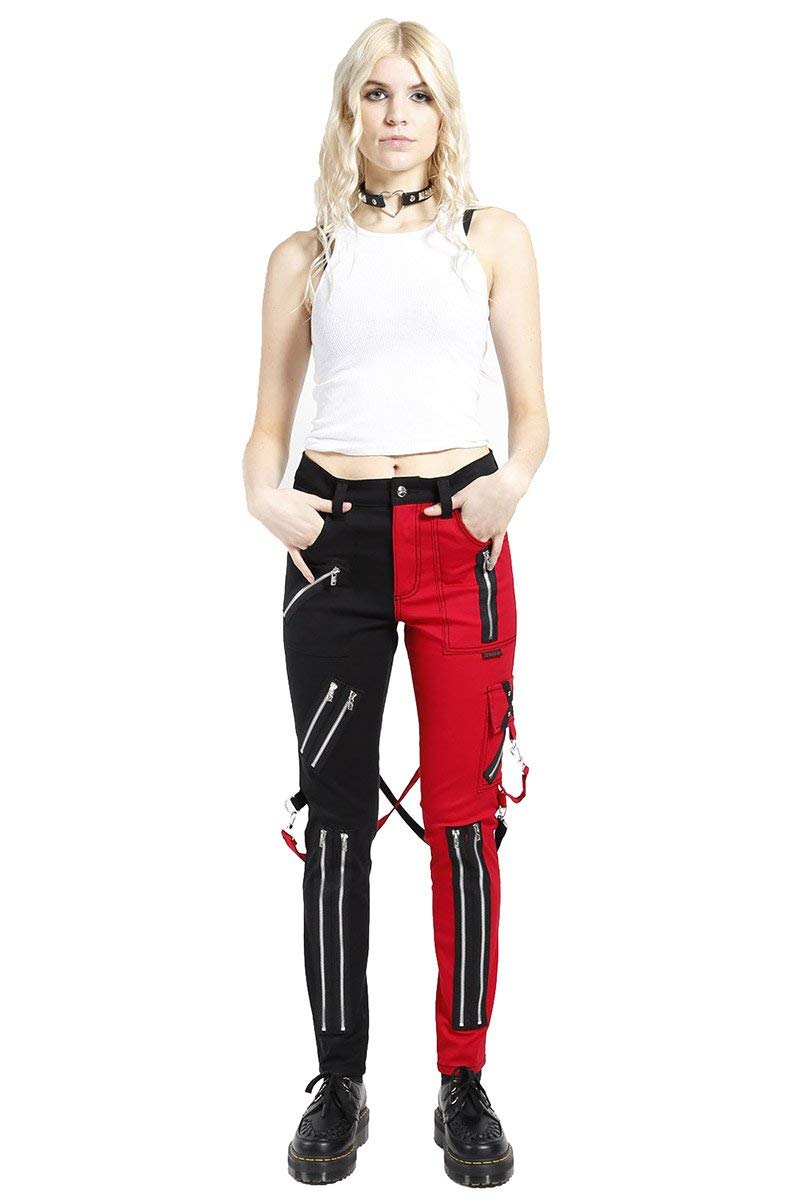 Tripp Ladies Split Leg Bondage Pants [Black/Red] 7/28