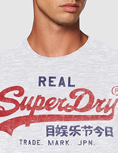 Superdry Mens Vintage Logo Premium Goods T-Shirt Ice Marl Size L