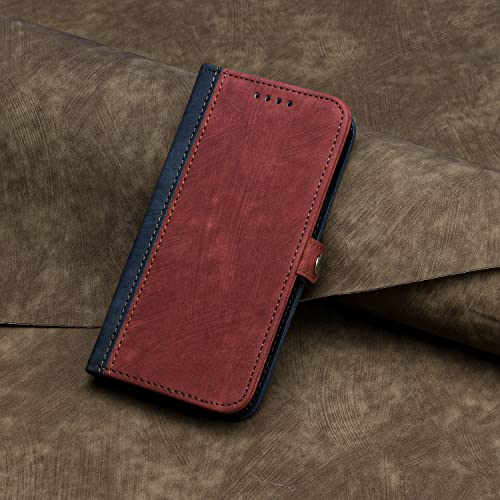 WATSKY for Oppo A57/REALME V23/A77 5G/A57E 4G/A57S 4G/A77 4G/1+Nord N20 SE 4G Contrast Flip Phone Case Red