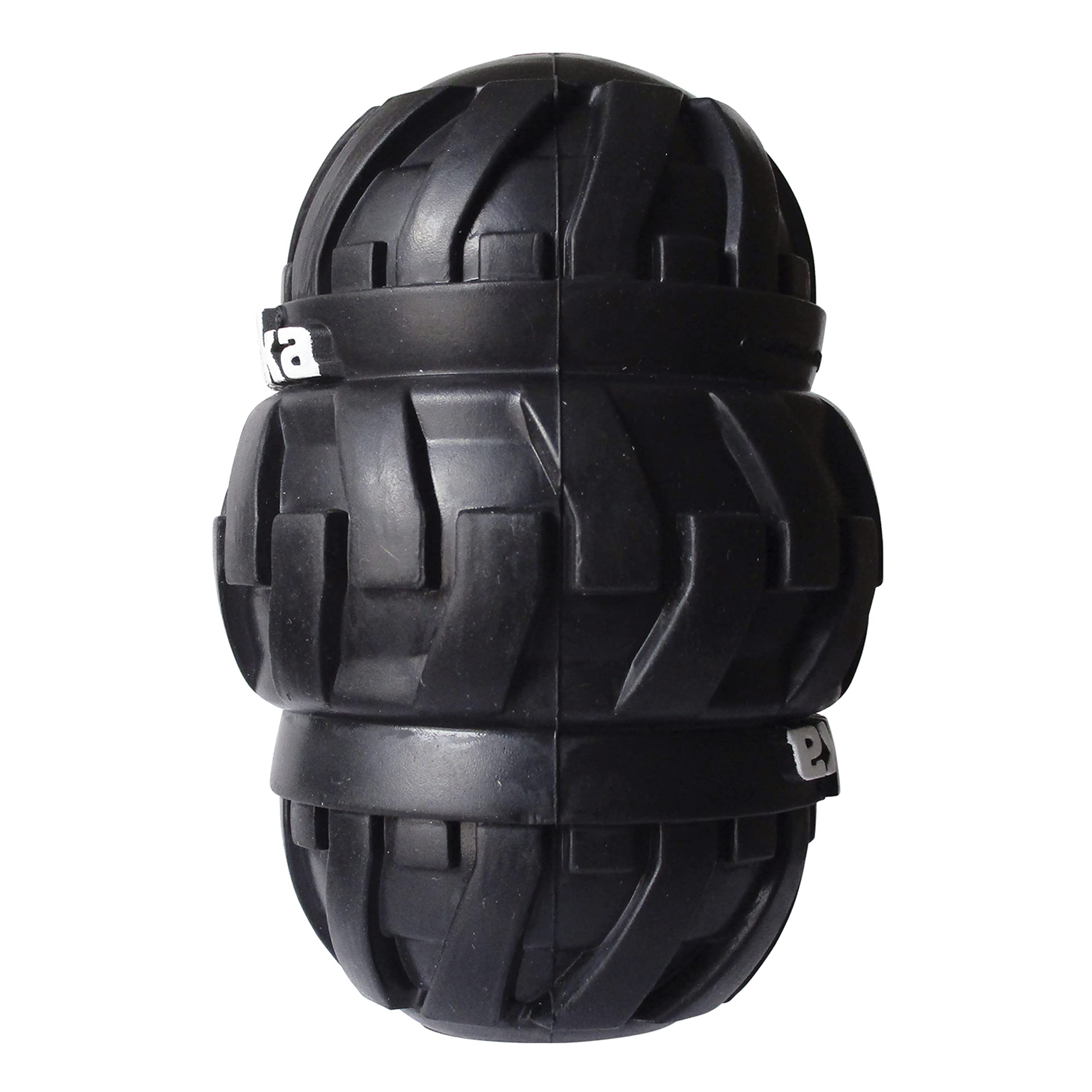 Tonka Tri-Stack Treat Feeder Dog Toy, Lightweight, Durable and Water Resistant, 3.5 Inches, for Medium/Large Breeds, Single Unit, Black