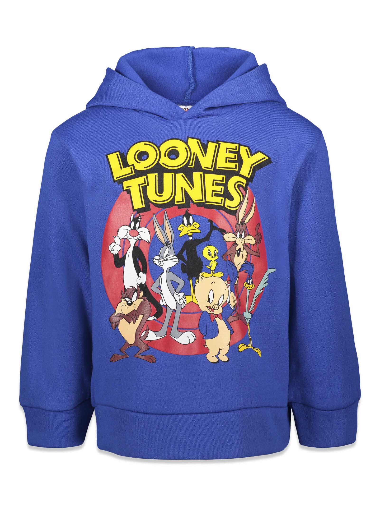 Warner Bros. Looney Tunes Daffy Duck Tasmanian Devil Bugs Bunny Big Boys Fleece Pullover Hoodie Blue 18-20