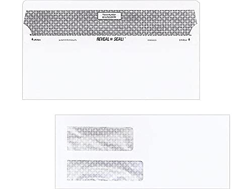 Staples 1775862 Self-Sealing Sec Tint Double Window #10 Env 4 1/8 X 9 1/2 We 500/Bx