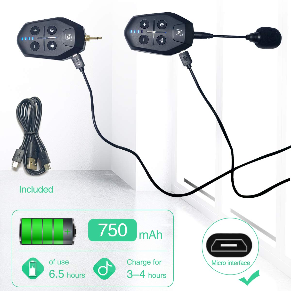 WinBridge Wireless Lavalier Microphone, Wireless Lapel Microphone Wireless Mic Headset Fitness Microphone for Smartphone, Camera, Voice Amplifier, PA Speaker, Teaching, RecordingU7