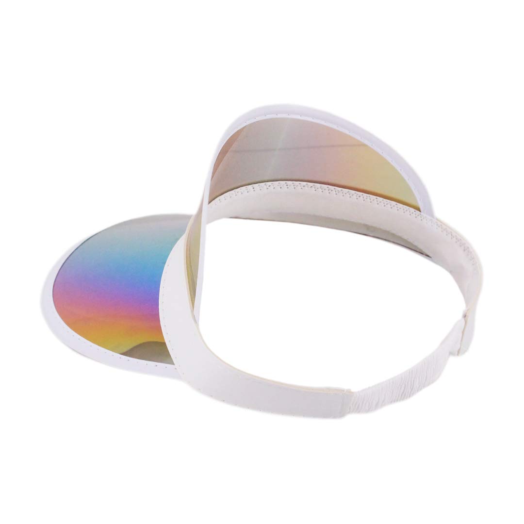 Surkat Plastics Clear Translucent Sun Visor Hat Golf Beach Tennis Poker Sun Visors Caps UV Protection Colorful Headband Sun Shade Hat