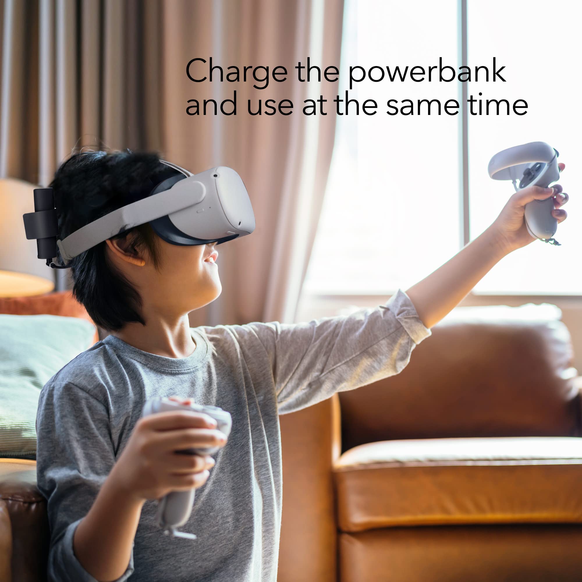 Wasserstein Power Bank (5000 mAh) Compatible with Meta/Oculus Quest 2 VR Headset