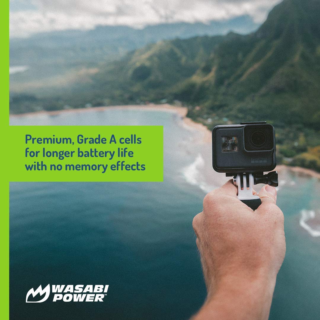 Wasabi Power Battery (4-Pack) and Triple Charger for GoPro Hero 8 Black (All Features Available), Hero 7 Black, Hero 6 Black, Hero 5 Black, Hero 2018