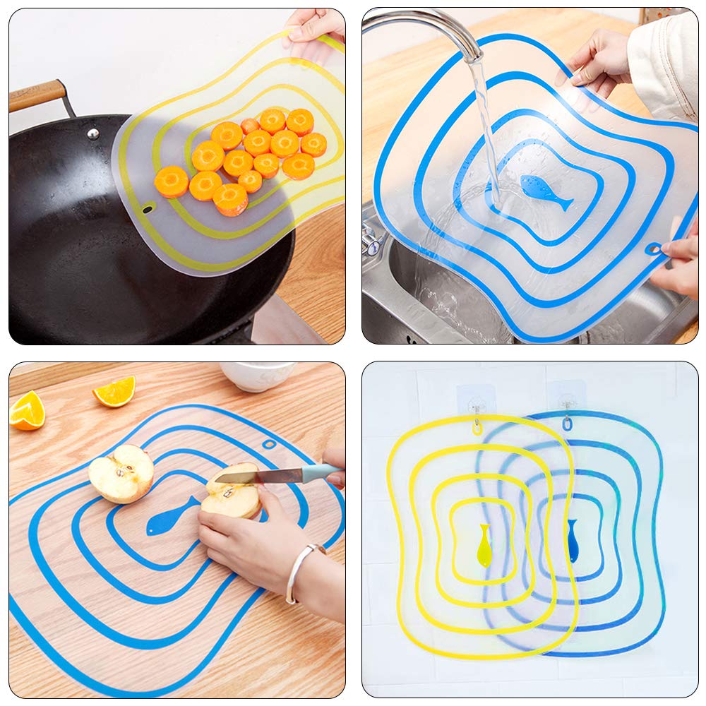 Sonku 10 Packs Kitchen Knife Set, Cooking Knives with Cutting Boards for Kids and Adults -Multi Colors