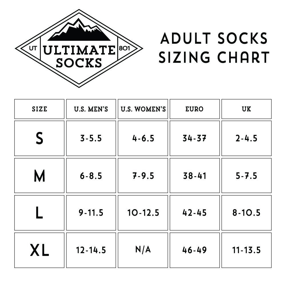 Ultimate Socks Mens Midweight Merino Wool Ski Snowboard Warm Socks Blue Large 9-11.5