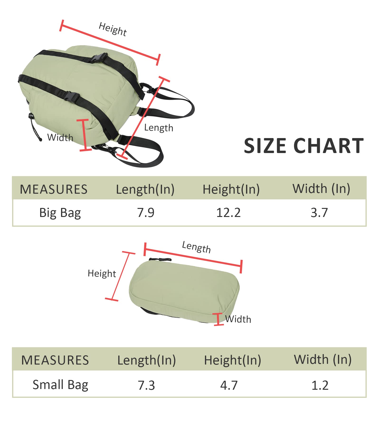 Wjustforu Hiking Backpack with Multiple Pockets for Men Women Lightweight Water-Resistant Travel Essentials Perfect for Camping Biking Yoga Mini Backpack Fanny Bag Set Grey Blue