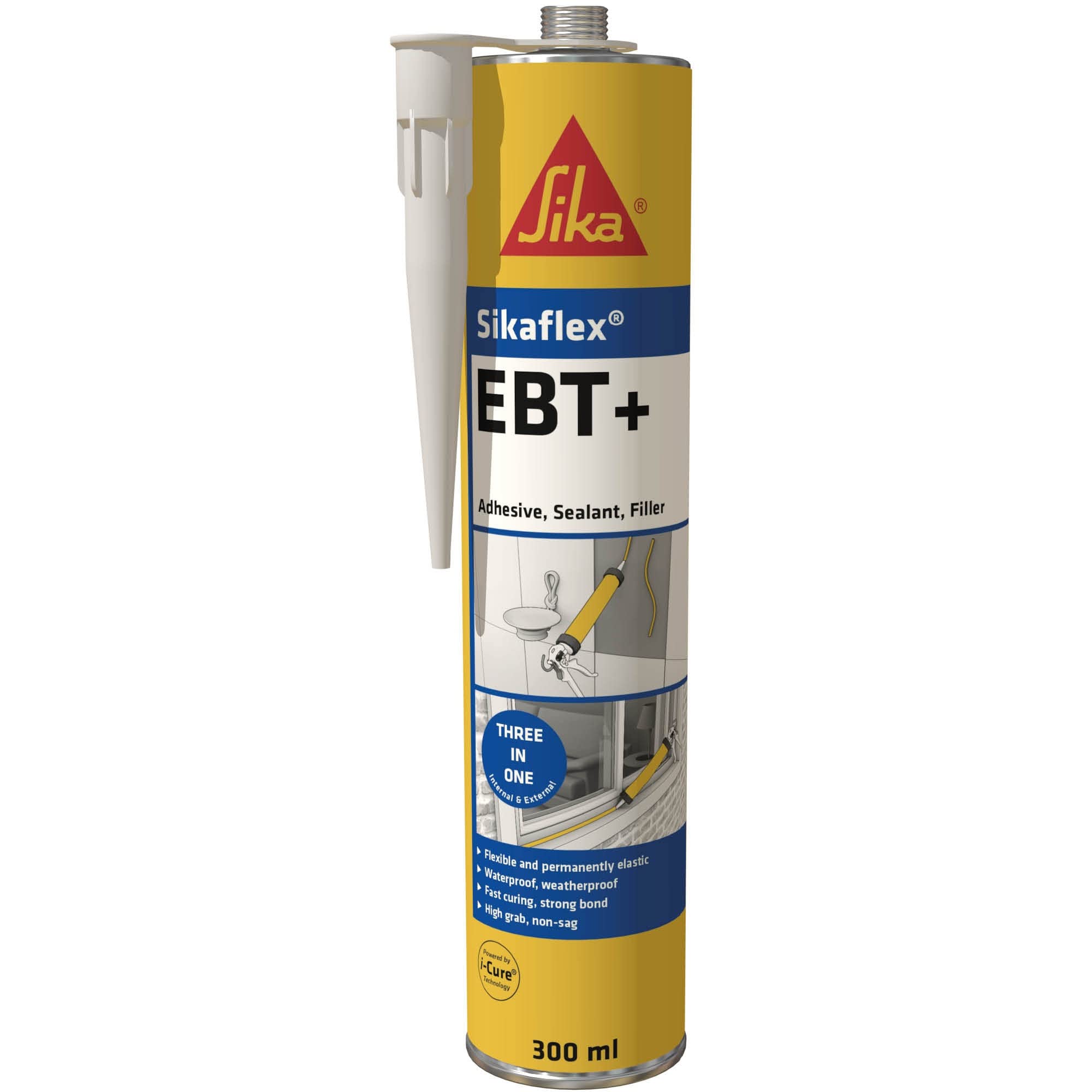 Sika Sikaflex EBT+ Adhesive, Sealant and Filler, Clear, 300 ml